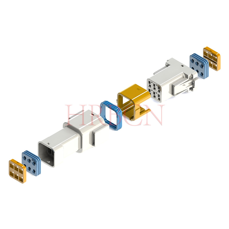 4 Holes HRB 3.0mm Pitch Wire To Wire Waterproof Connectors from China ...